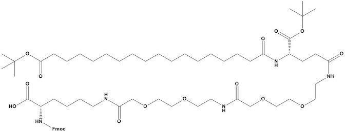 Fmoc-Lys[Octa(OtBu)-Glu(AEEA-AEEA)-OtBu]-OH - ChemPep